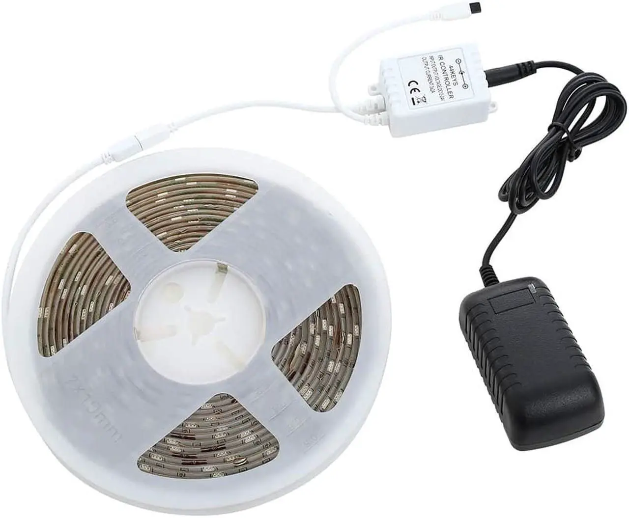 Led Strip Lights,Waterproof 20ft with 44 Keys IR Remote and 12V Power ...
