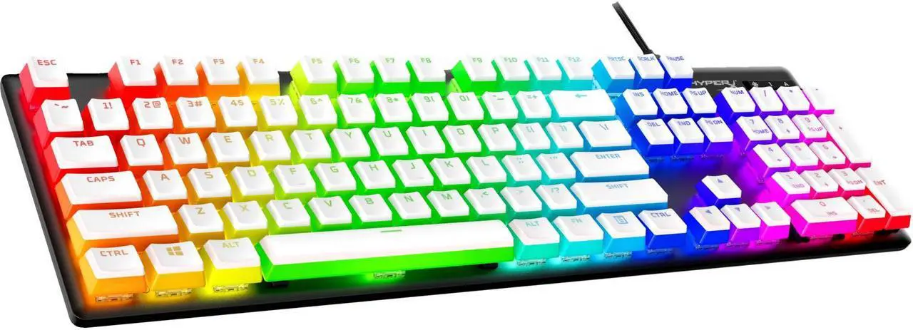 HyperX Pudding Keycaps 2 - Full Key Set - PBT - White (US Layout ...