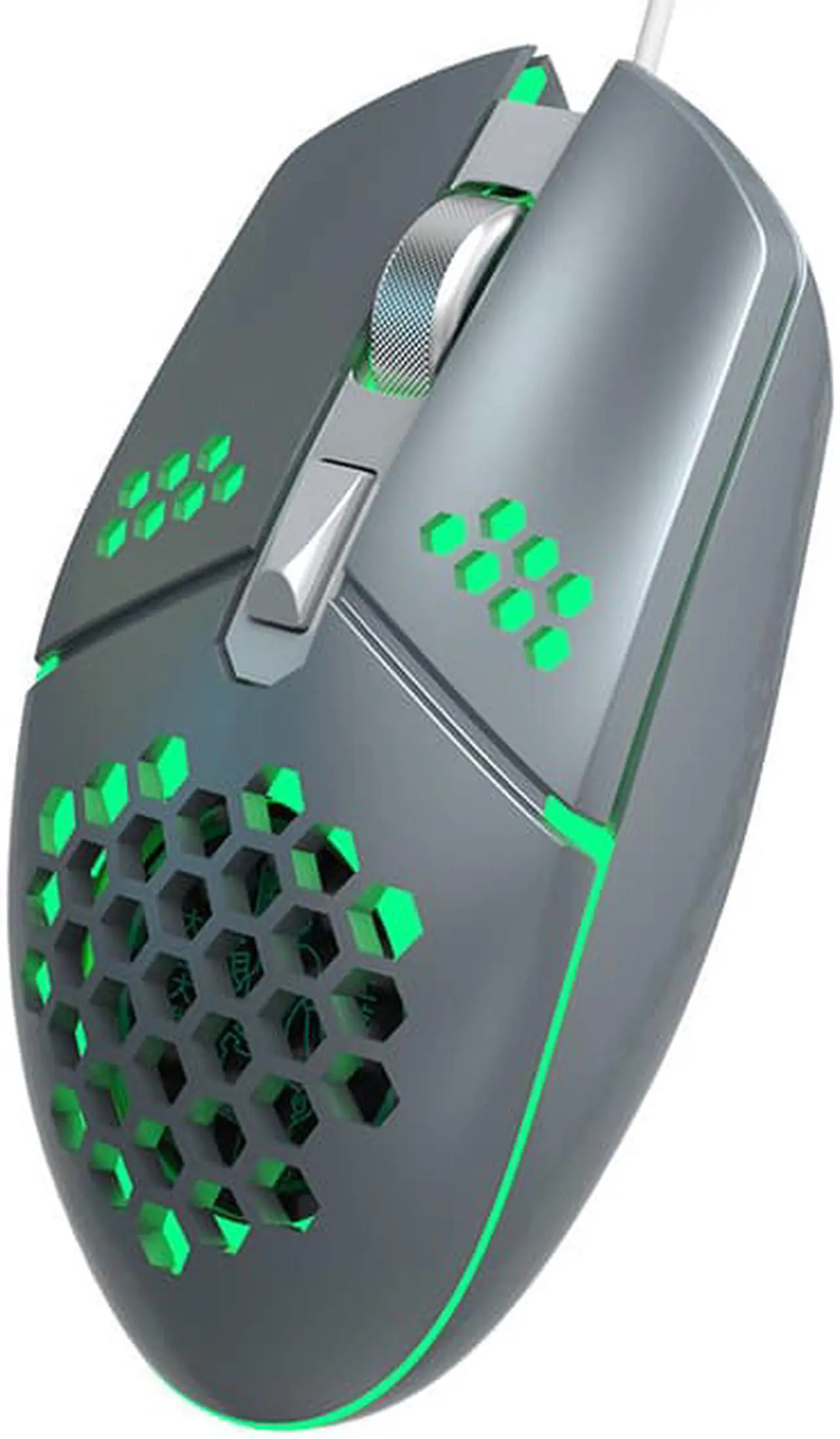 Lpyoo Cooling Mouse Optical Gaming Mice 2400dpi 6 Buttons USB Wired ...