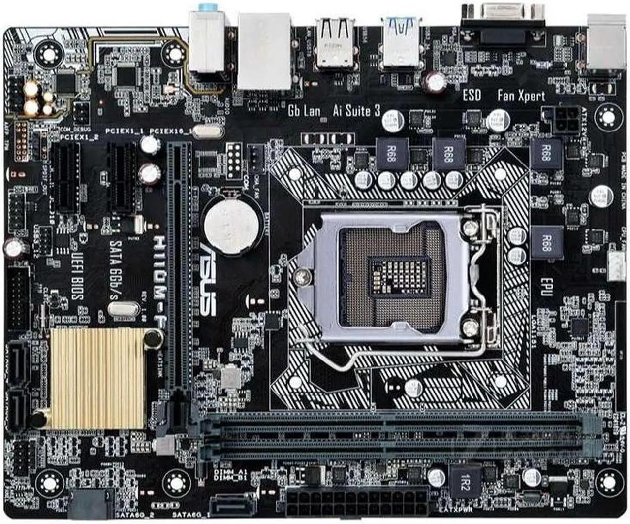 Refurbished: ASUS H110M-F LGA 1151 DDR4 32GB Micro ATX Motherboard - Newegg.com