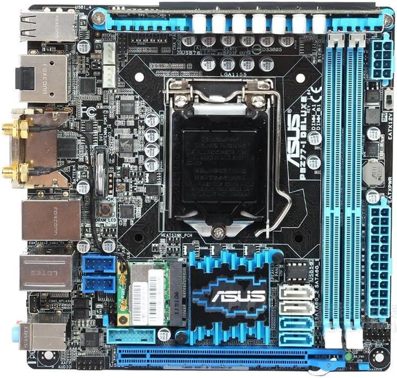 Refurbished: ASUS P8Z77-I DELUXE LGA 1155 DDR3 16GB Mini-ITX Motherboard - Newegg.com