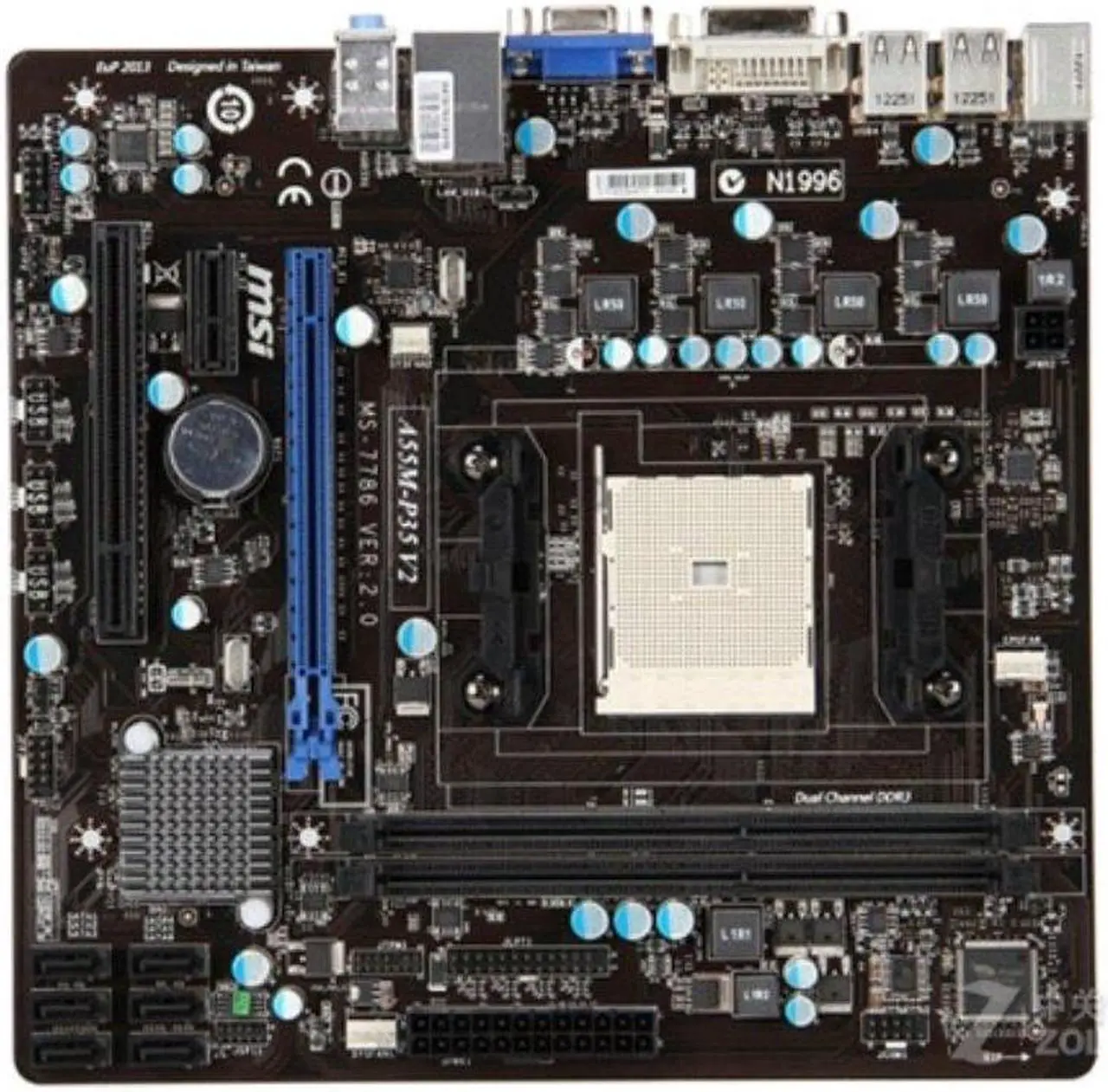 Refurbished: MSI A55M-P35 V2 AMD A55 Socket FM1 DDR3 16GB Micro ATX ...