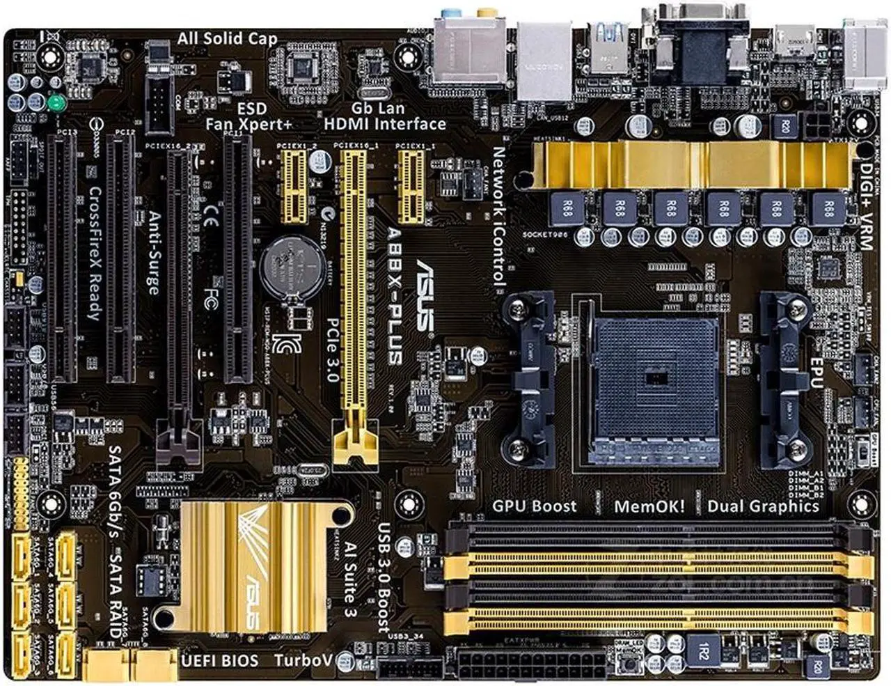 Refurbished: ASUS A88X-PLUS Socket FM2/FM2+ DDR3 64GB ATX Motherboard - Newegg.com