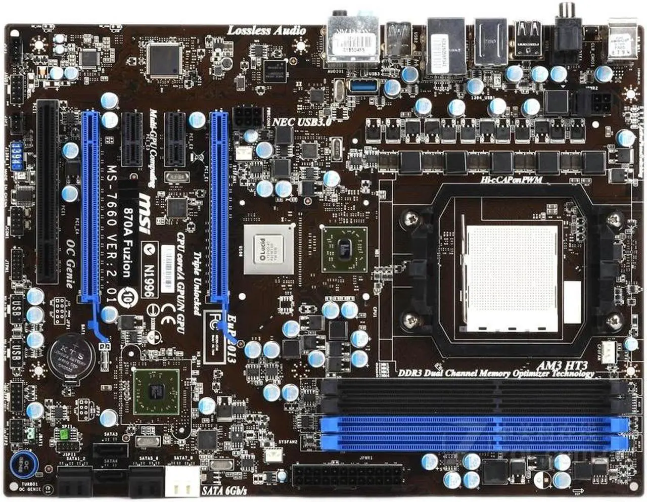 Refurbished: MSI 870A Fuzion AMD 870 Socket AM3 DDR3 16GB ATX Motherboard - Newegg.com