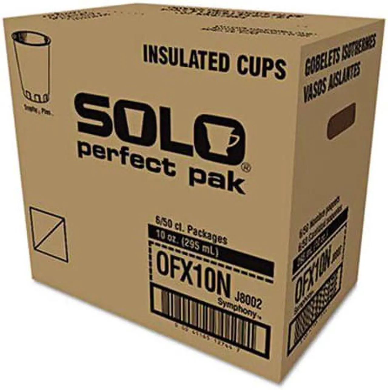 Trophy Symphony Foam Cups, 10oz, Beige/White/Red, 50/Sleeve - Newegg.com