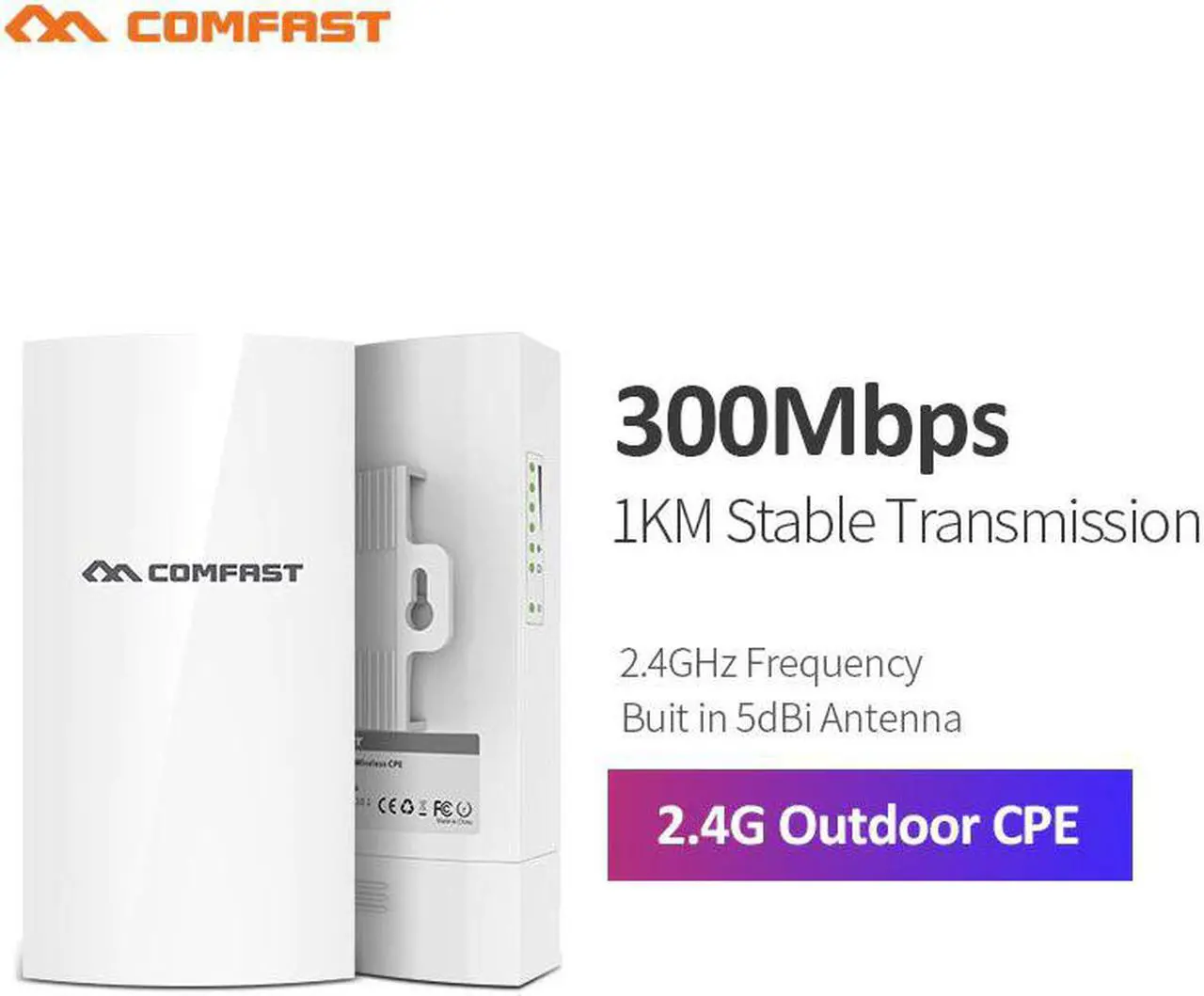 1Km Long Range Wireless Outdoor CPE WIFI Router 2.4Ghz 300Mbps WIFI ...