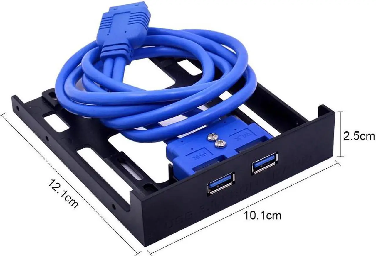 20 Pin 2 Port USB 3.0 Front Panel USB3.0 Hub Expansion Cable Adapter ...