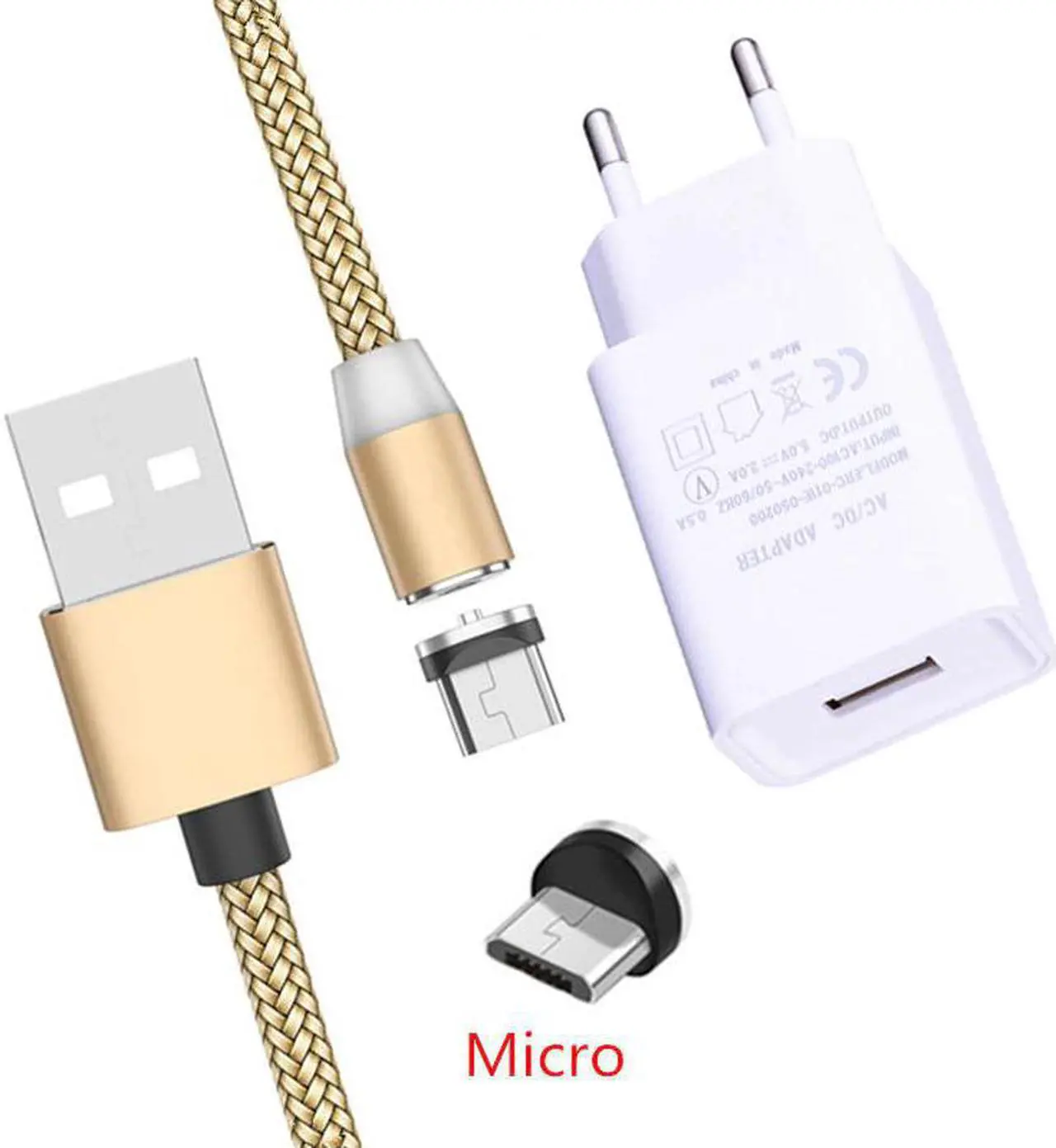 5V 2A EU Plug USB charger Magnetic Micro usb Charge Cable For Samsung ...
