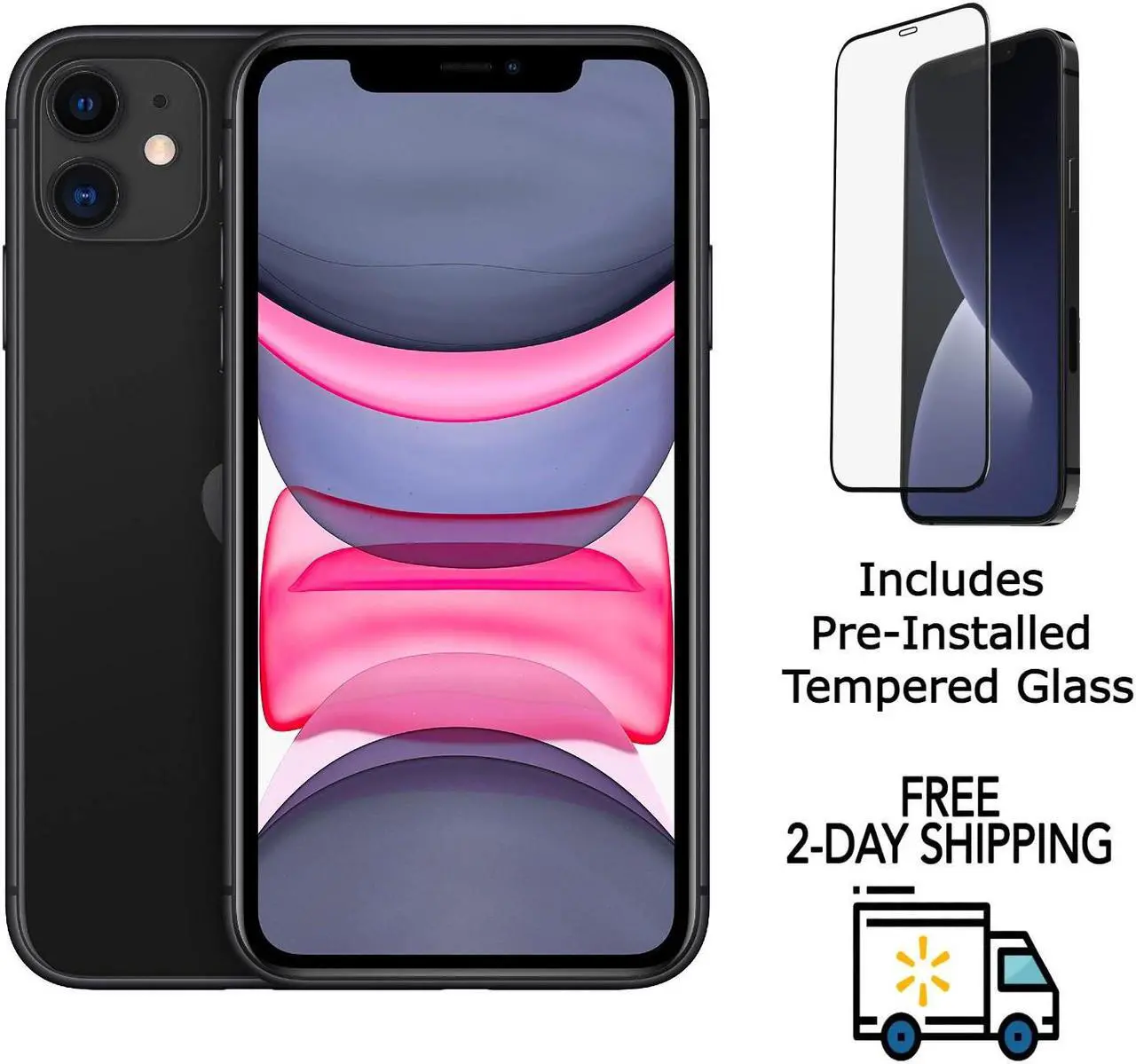 Refurbished: Apple iPhone 11 A2111 (Fully Unlocked) 256GB Black (Grade ...
