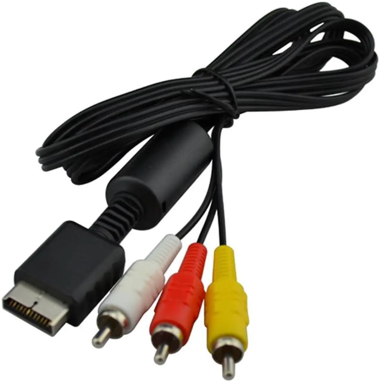 100pcs a lot Audio Video AV Cable to RCA For PlayStation for PS2 for ...
