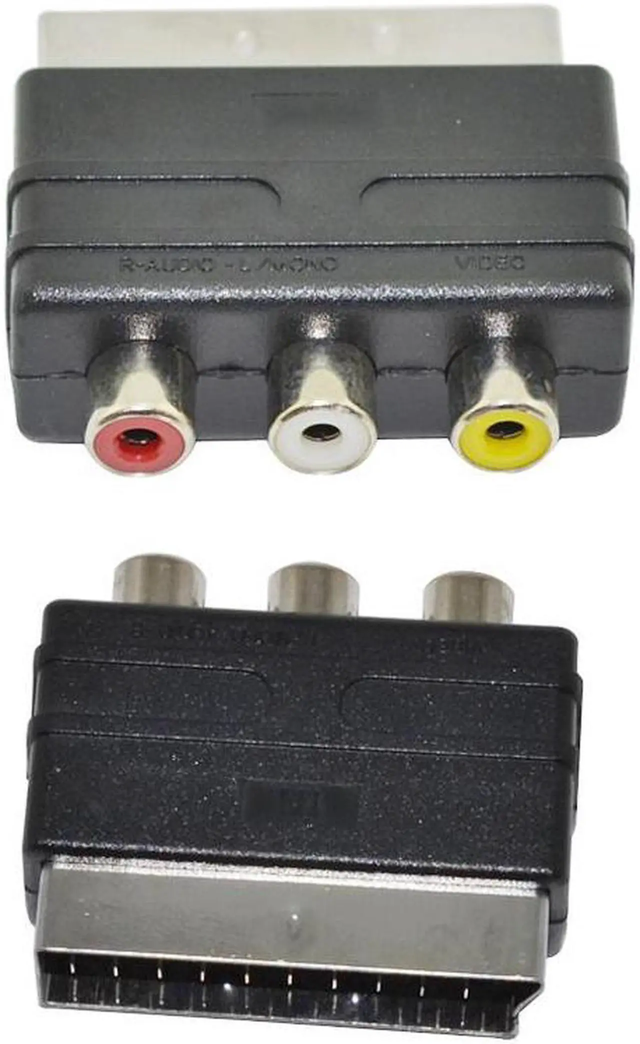 200pcs Scart Plug to 3RCA Female AV Adapter Input for PS4 for WII DVD ...