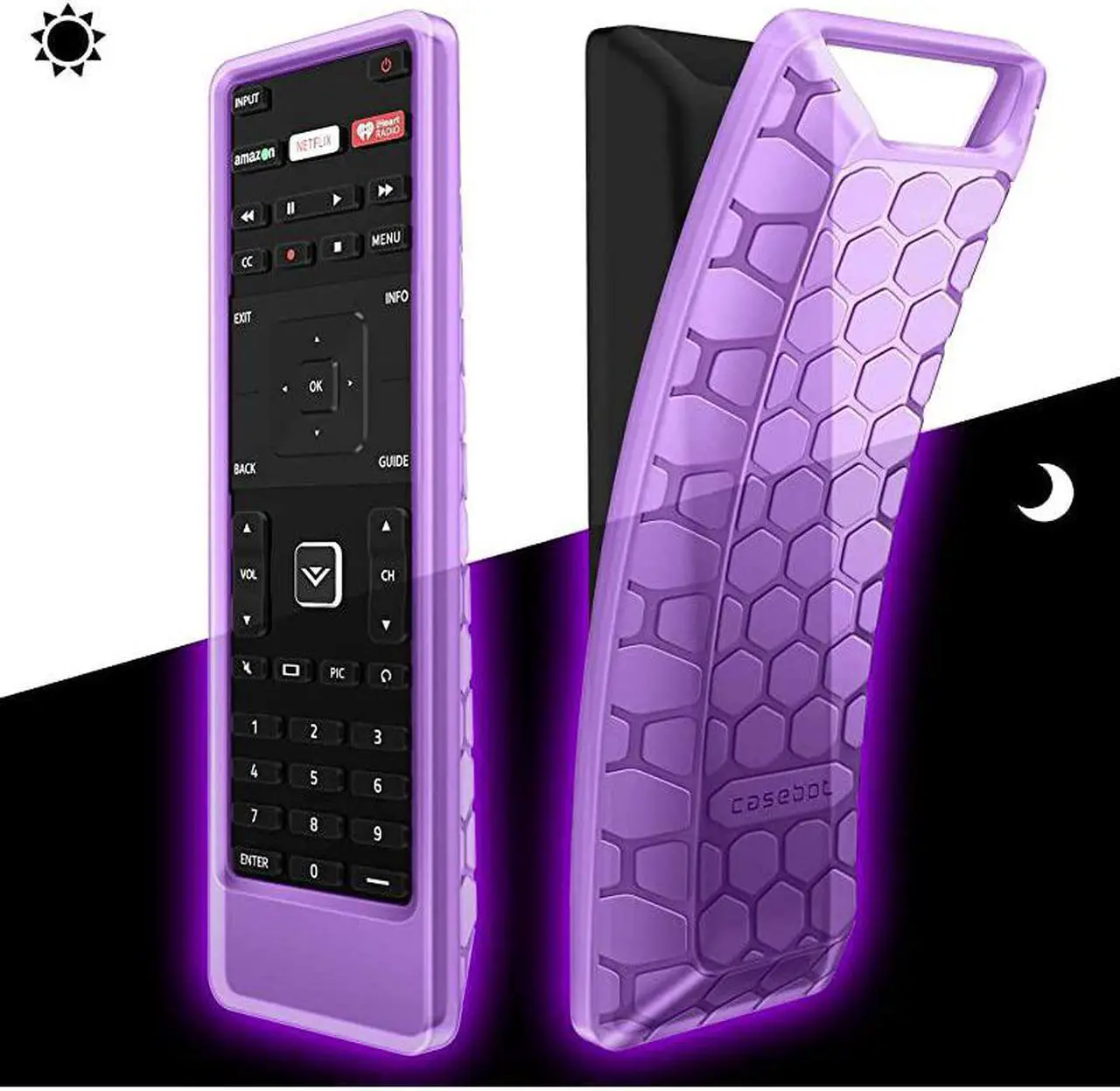 Remote Case for Vizio XRT122 Smart TV Remote, CaseBot (Honey Comb ...
