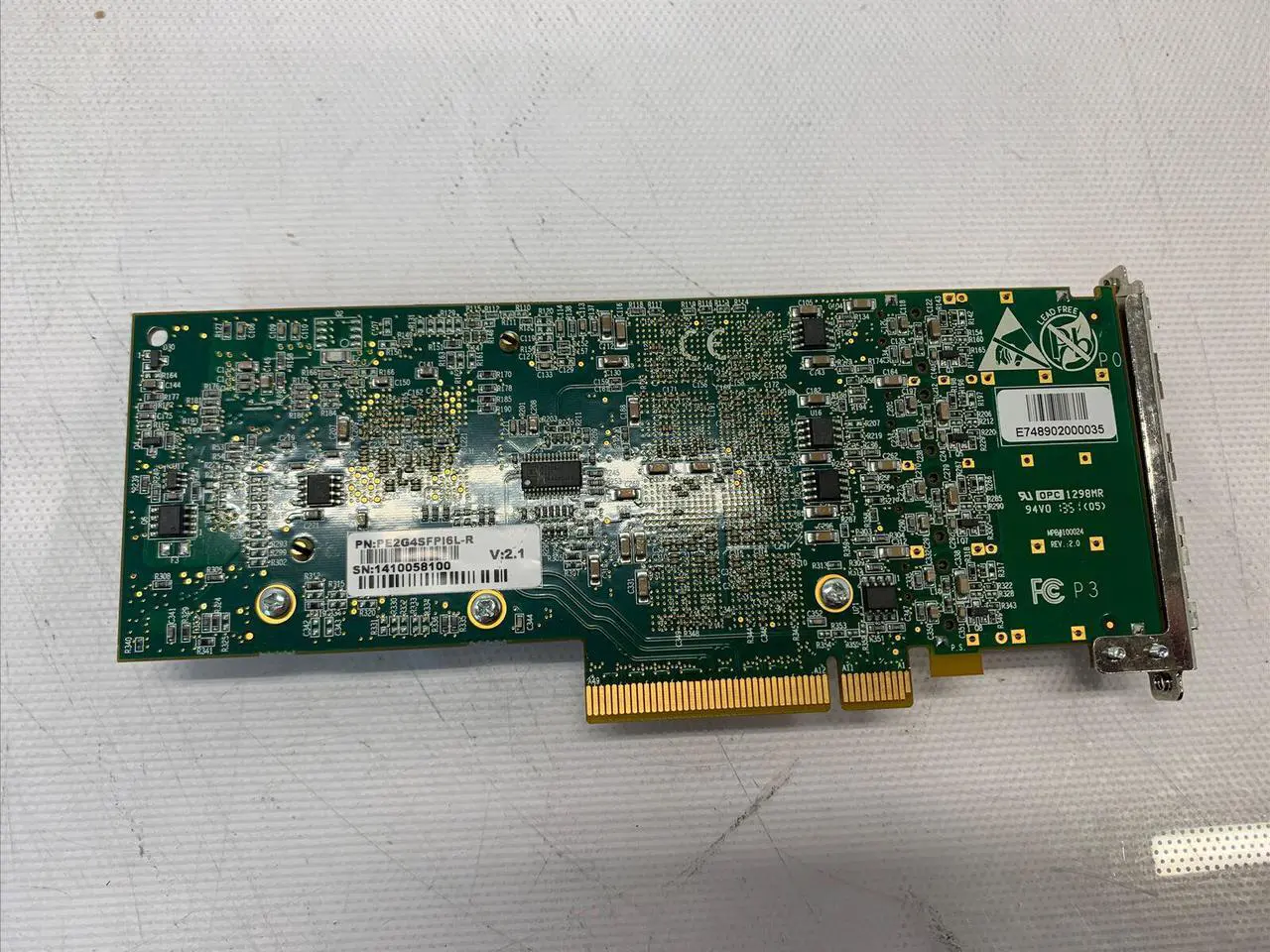1Gbps Quad Port SFP Gigabit Ethernet PCIe Server Adapter PE2G4SFPI6L-R ...