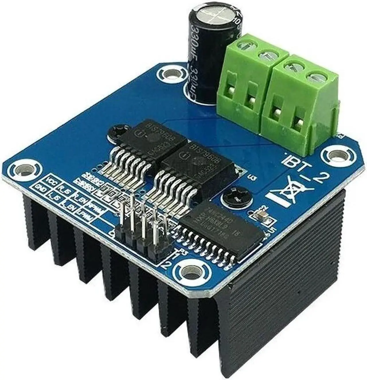 Double BTS7960 43A H-bridge High-power Motor Driver module/smart car - Newegg.com