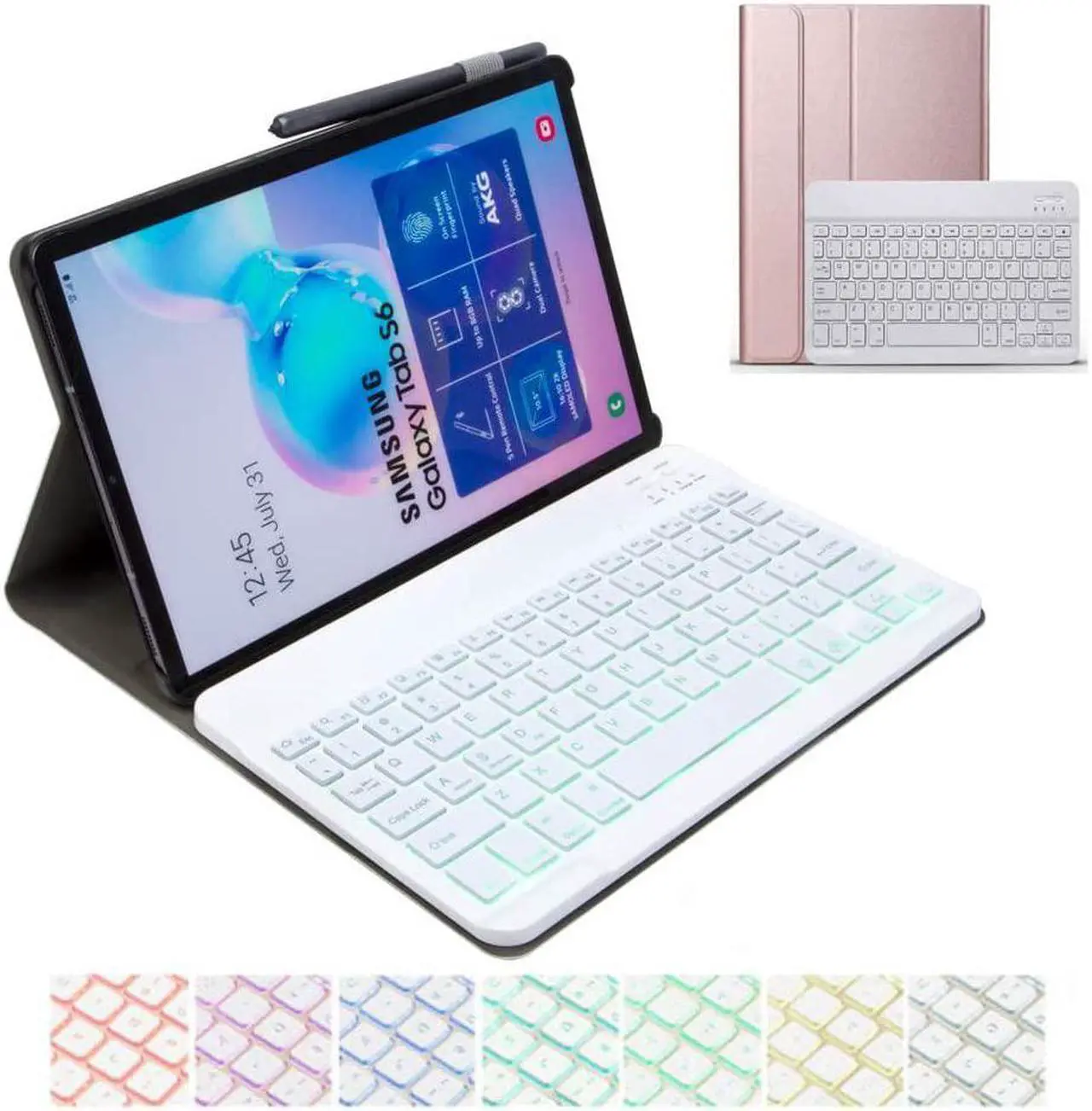 for Samsung Galaxy Tab S7 2020 T870 T875 Keyboard Leather Case 7 Color ...