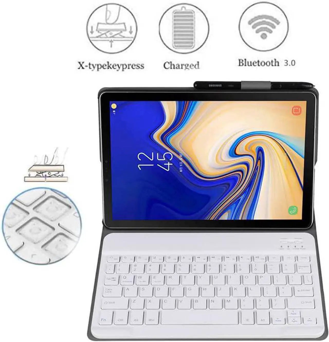 for Samsung Galaxy Tab S7 2020 T870 T875 Keyboard Leather Case 7 Color ...