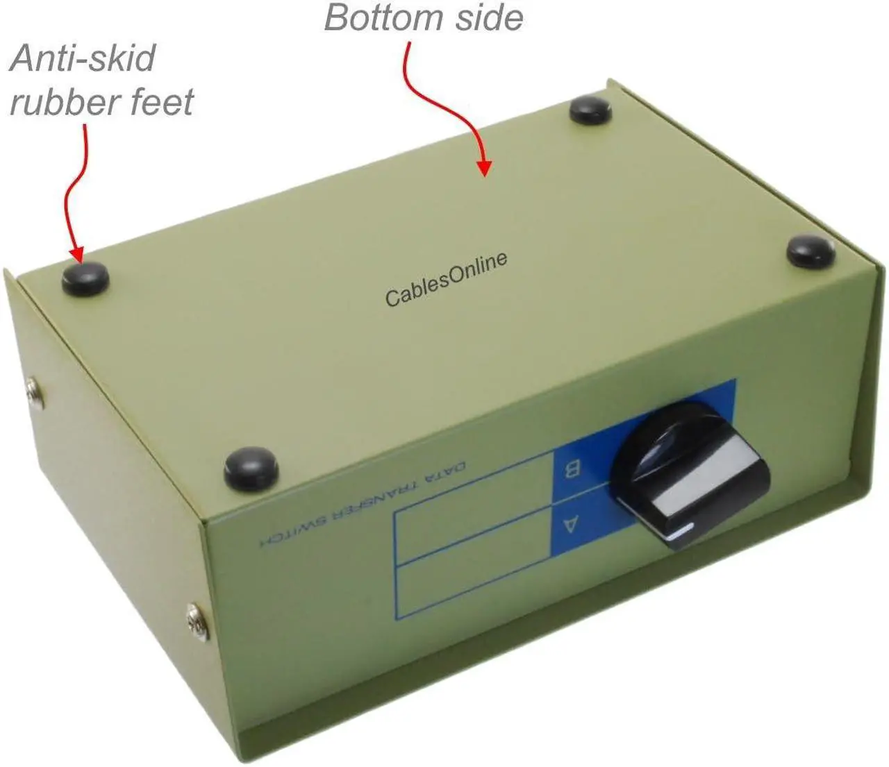 CablesOnline 2-Way A/B RJ45 Metal Rotary Manual Switch Box (SB-034 ...