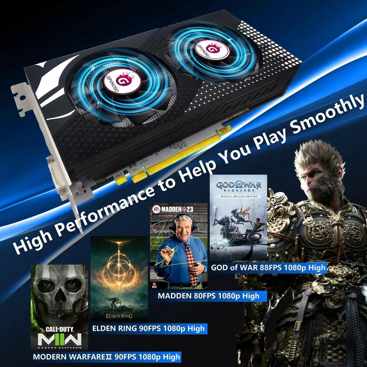 GPVHOSO RX 580 8GB Graphics Card, 2048SP 1284MHz GDDR5 256bit Radeon ...