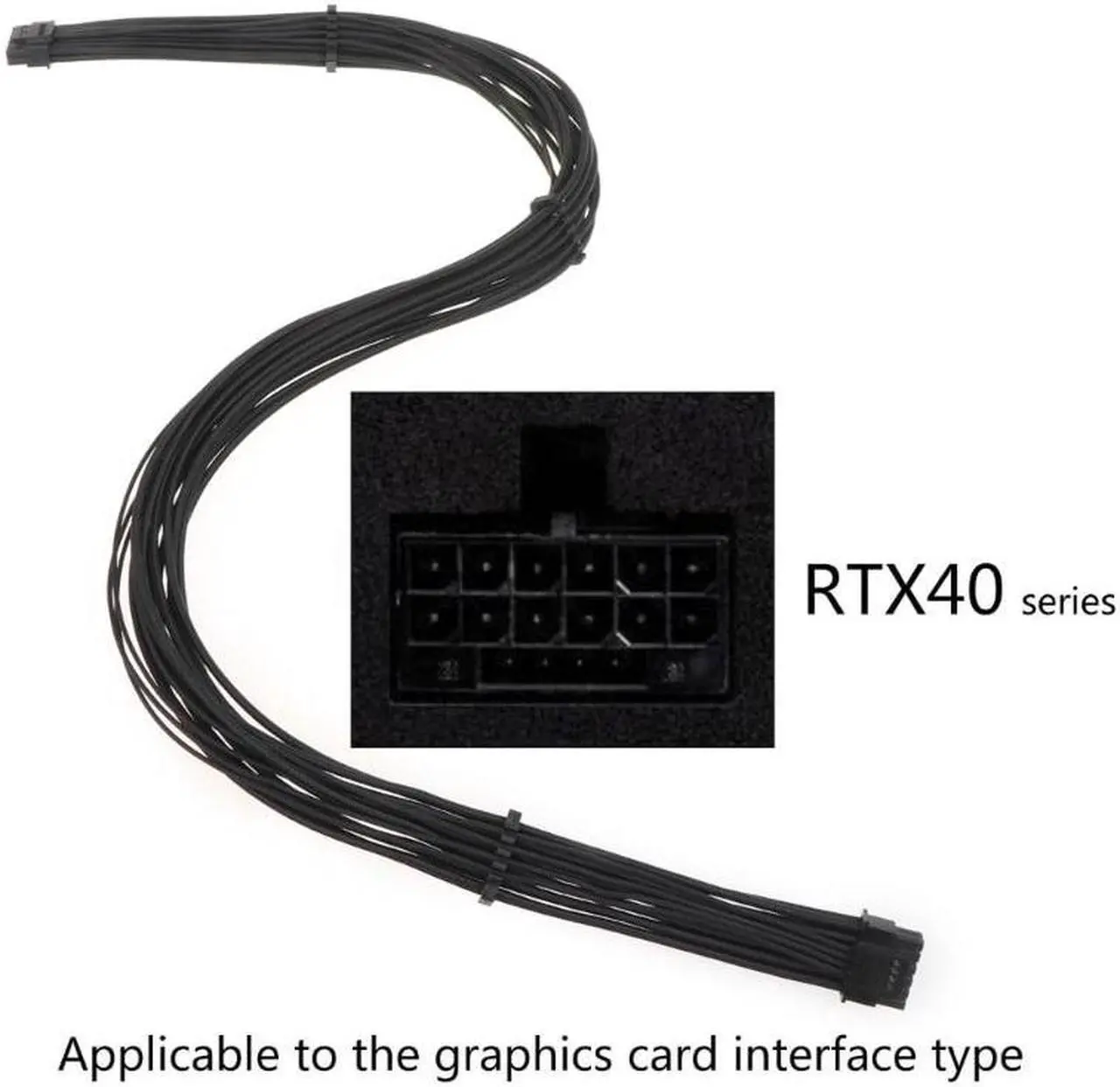 16Pin GPU Cable,Pcie 5.0 12VHPWR Sleeved Modular Cables,Male to Male ...