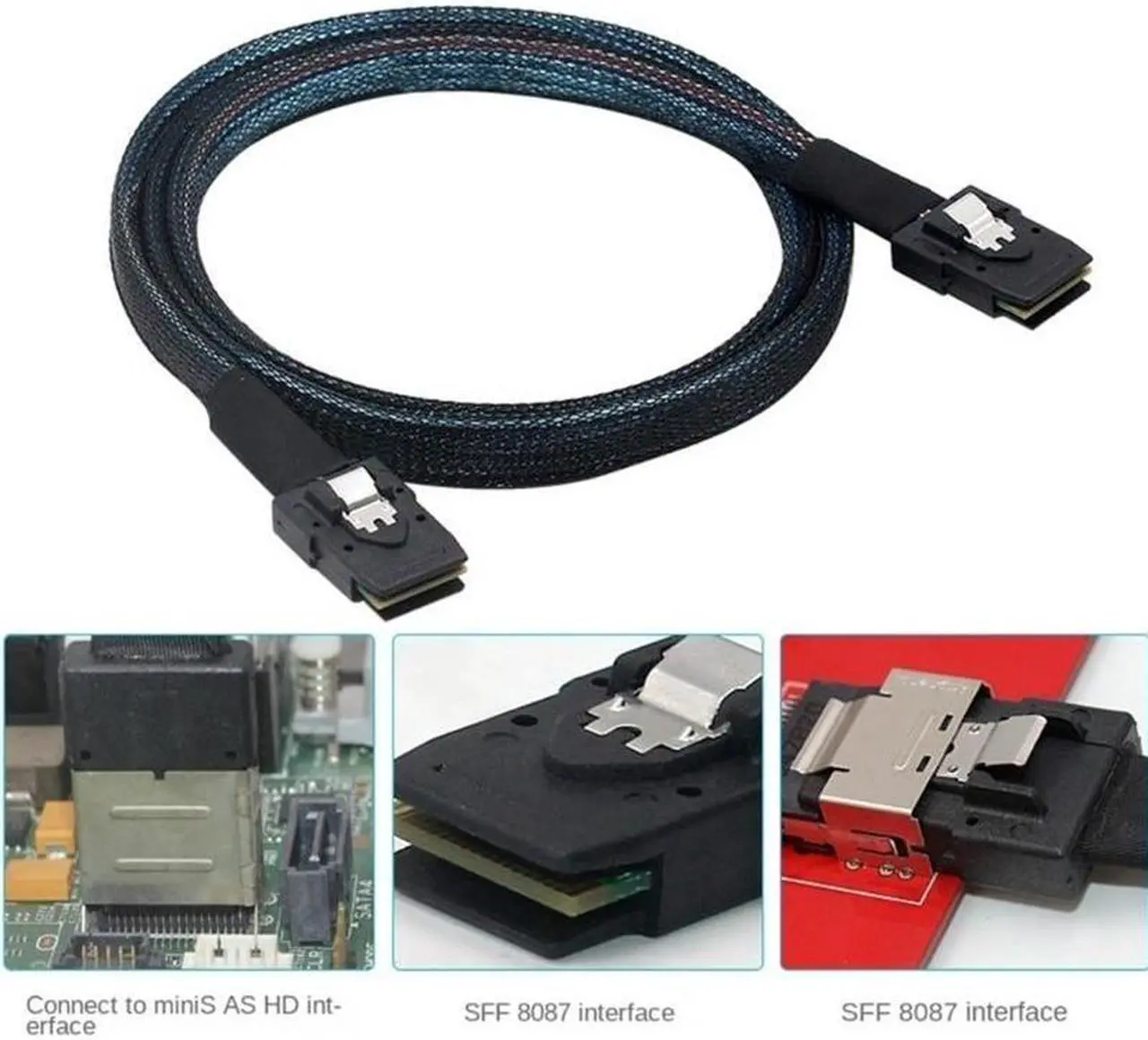 Mini SFF 8087 to 8087 Male to Male Server Cable,SFF-8087 to SFF-8087 ...