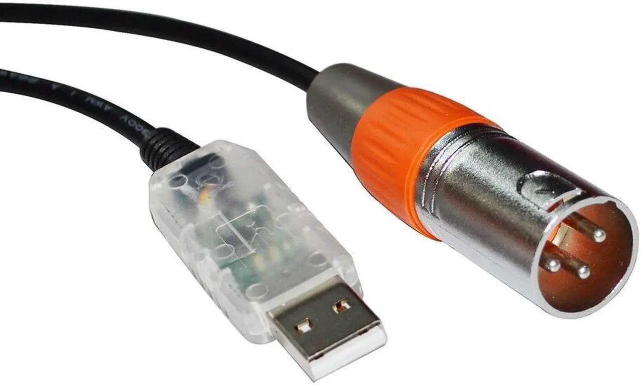 USB RS485 TO XLR 3P FEMALE SOCKET DMX512 CABLE FIXTURE QLC Q LIGHT ...