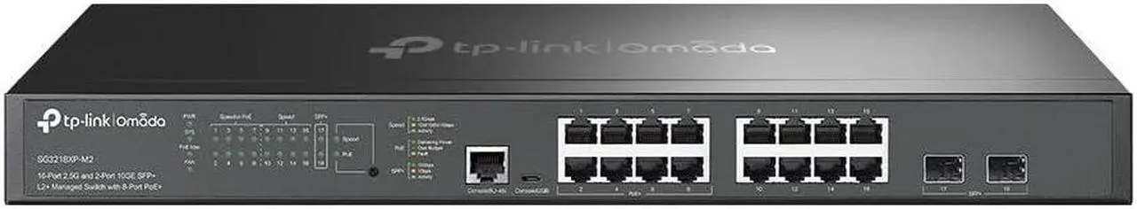TP-Link Omada SG3218XP-M2 | 16 Port Multi-Gig 2.5G PoE Switch, 2x10GE ...