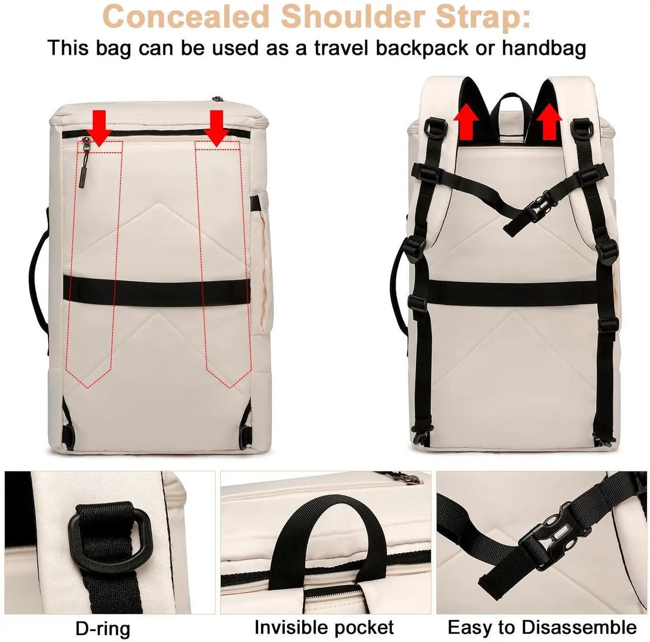 Asenlin Travel Backpack for Women Men,40L Extra Large Hiking Backpack ...