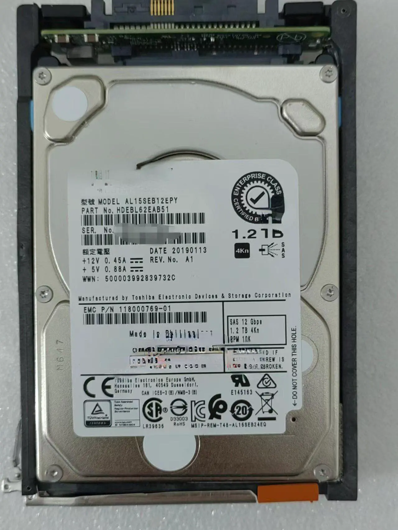 For EMC D4-2S10-1200 005053152 005053153 1.2TB 10K SAS unity hard drive ...