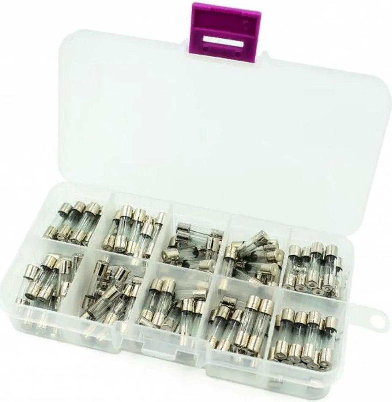 100Pcs/Set 5x20mm Quick Blow Glass Tube Fuse Assorted Kits,Fast-blow ...