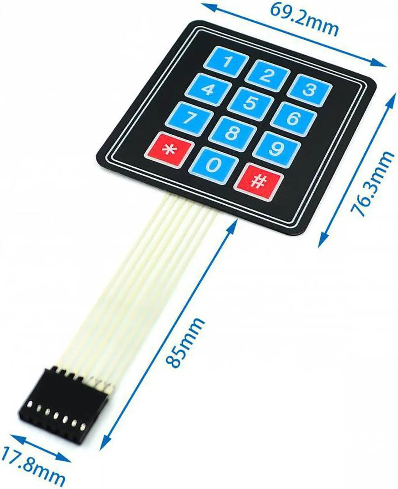 5pcs 12 Key Membrane Switch Keypad 4x3 Matrix Array Matrix keyboard - Newegg.com