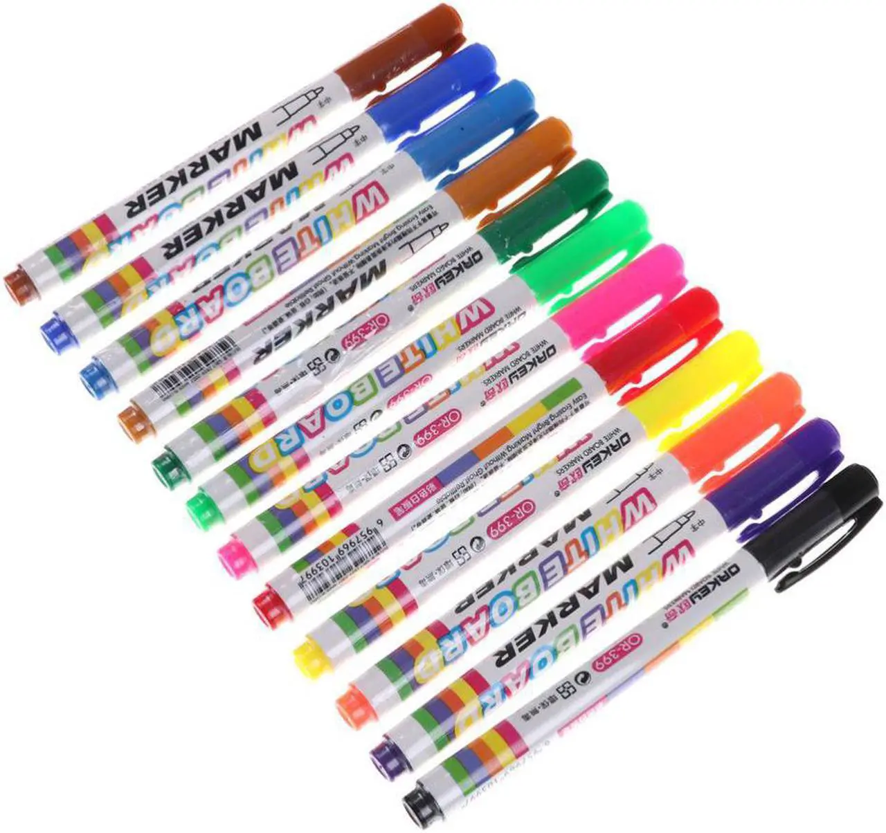 12Pcs 12 Colors White Board Maker Pen Whiteboard Marker Liquid Chalk ...