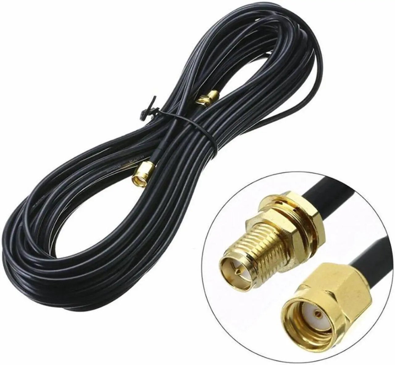 9m Standard RP-SMA Male to Female MF Jack Wifi Antenna Extension Cable ...