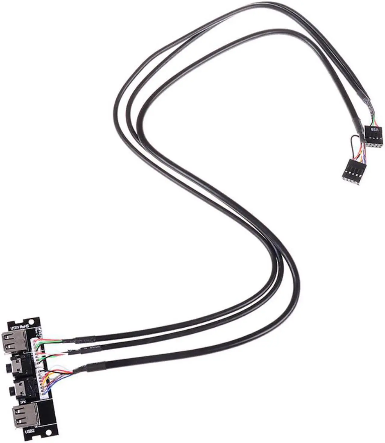 1pc Audio Cable PC Computer Case PCB Front Panel USB 2.0 Audio Port Mic ...