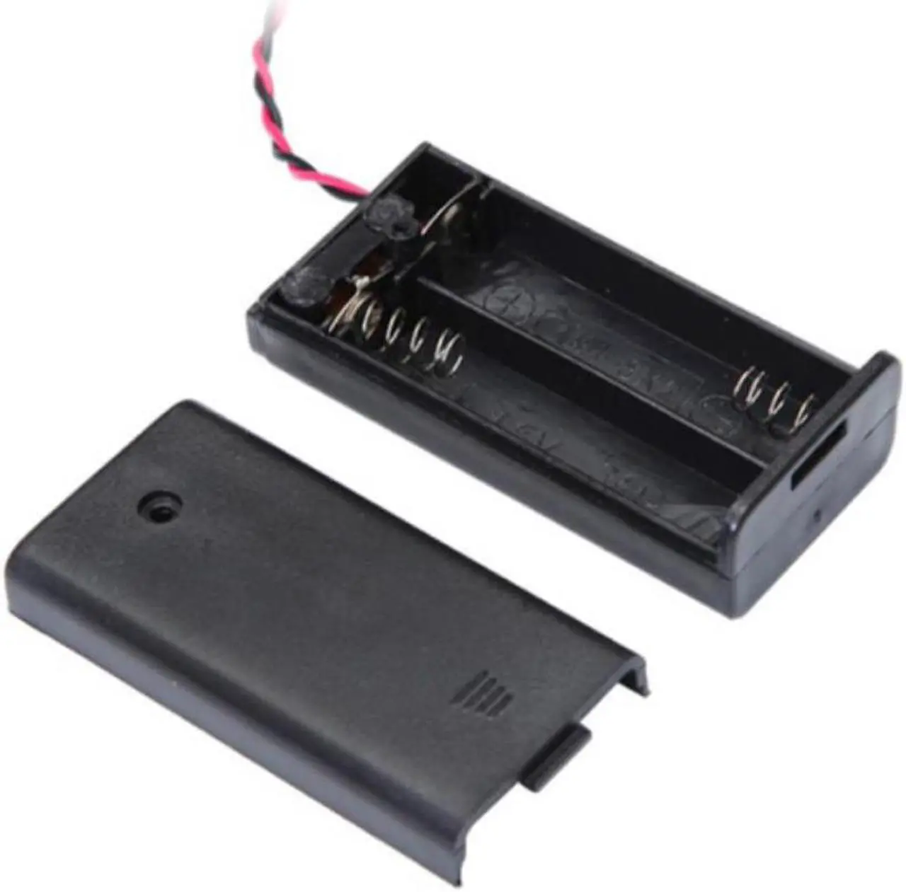 Power Bank Cases 2 Slot Batteries Container With Wire Lead Holder 2X ...
