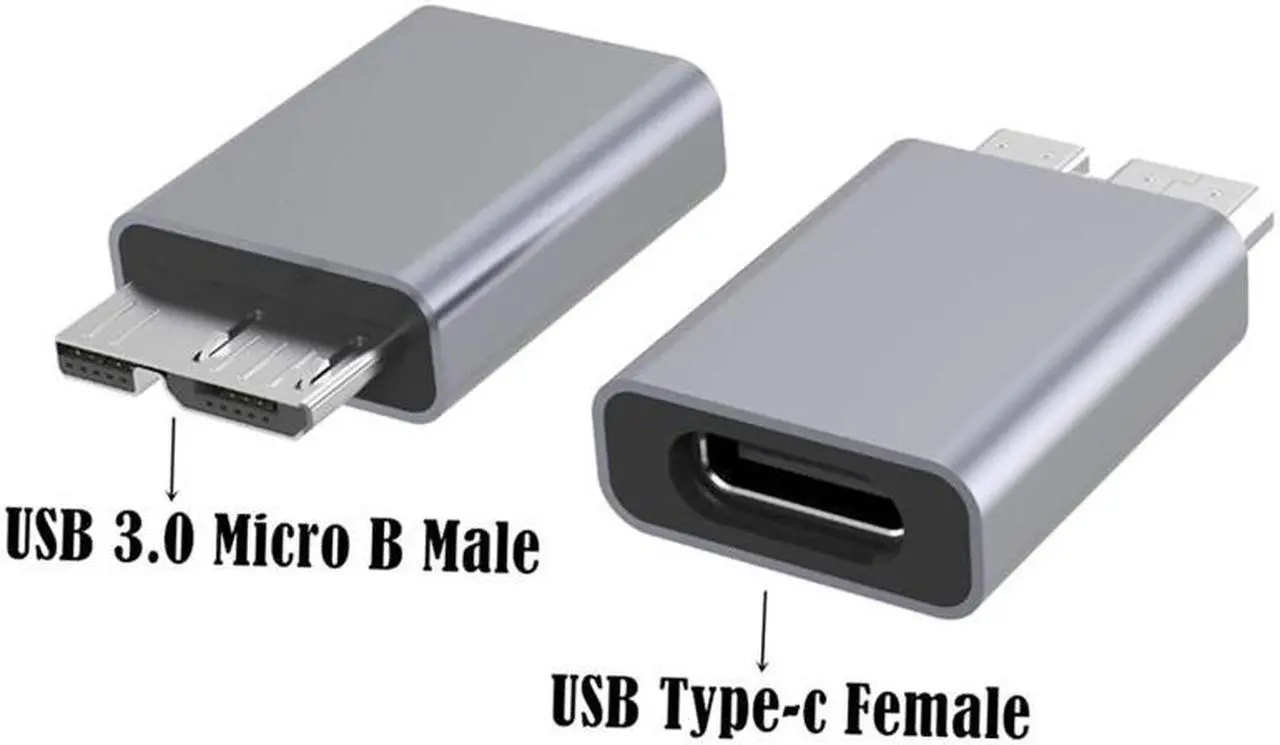 Type-C Female To Micro B Usb3.0 Male Adapter Connector for SSD Mobile ...