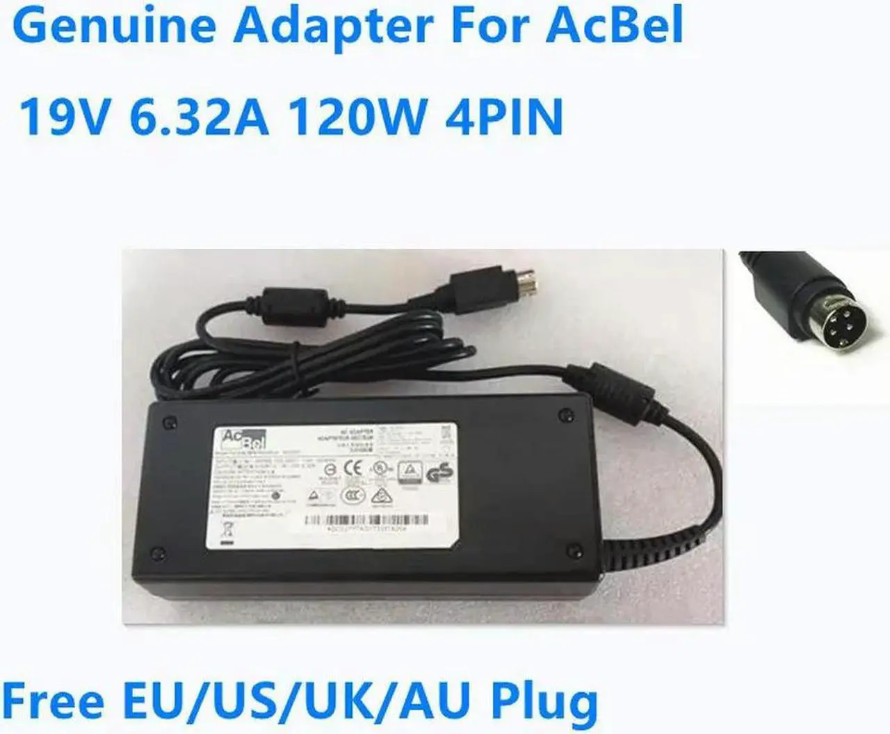 OIAGLH 19V 6.32A 120W 4PIN AcBel ADC027 AC Power Adapter For Power ...