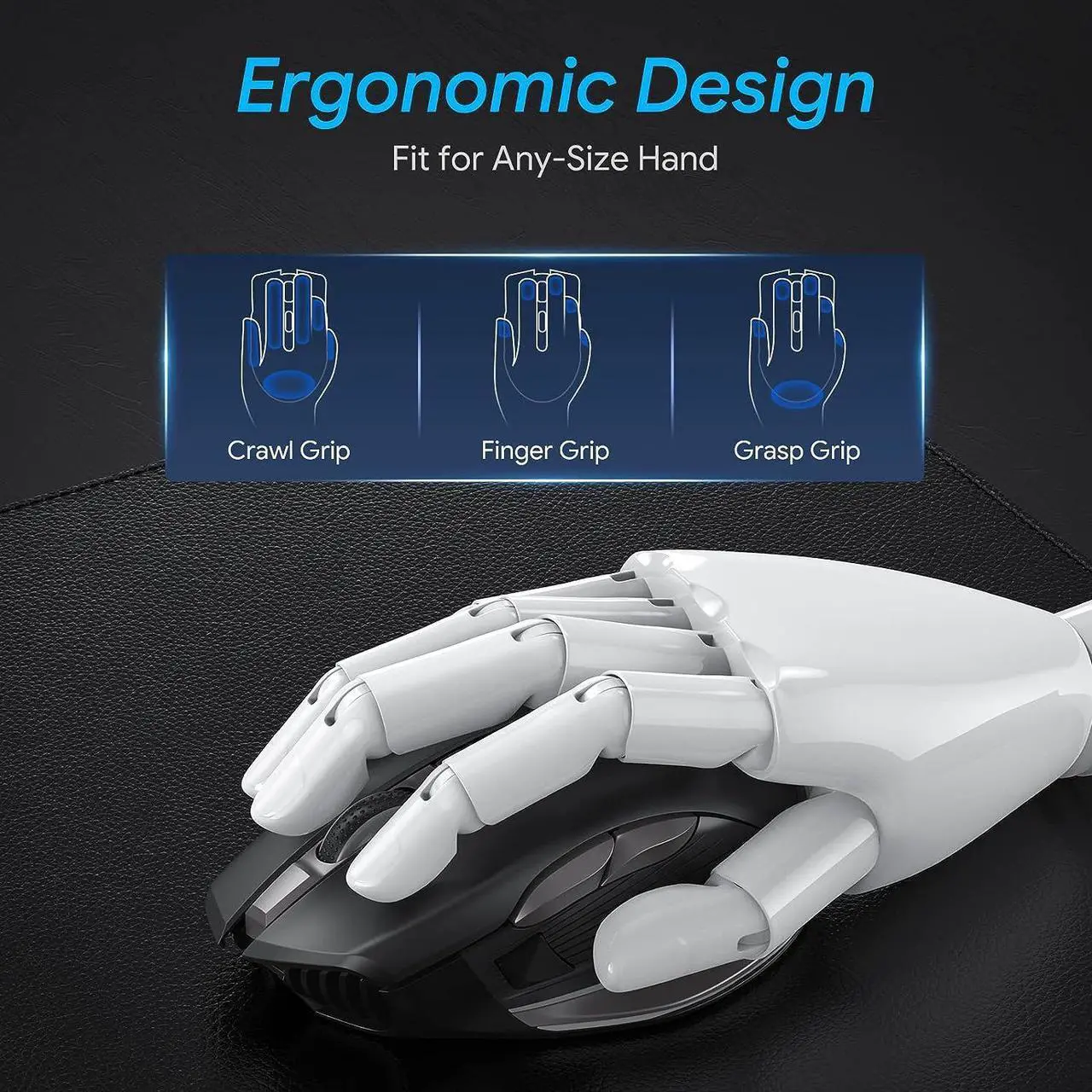 Wireless Gaming Mouse 12000 DPI Wired & Wireless Dual Modes ...