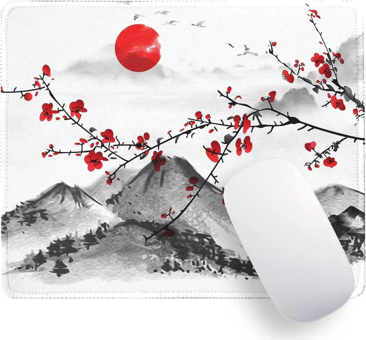 Watercolor Cherry Blossom Mouse Pad Gaming Mousepad Large Japanese ...