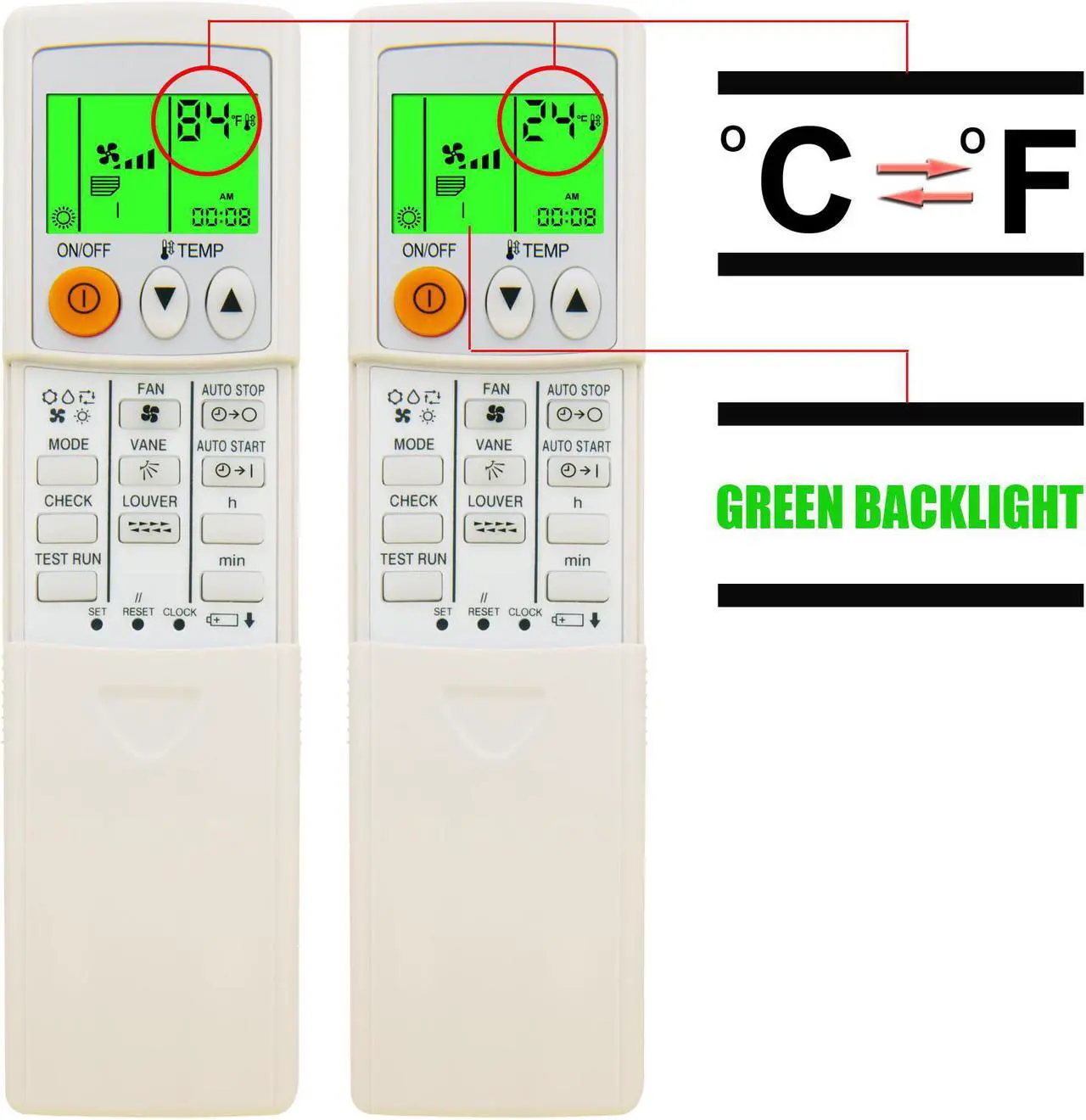 Replacement Remote Control for Mitsubishi Electric AC Air Conditioner ...