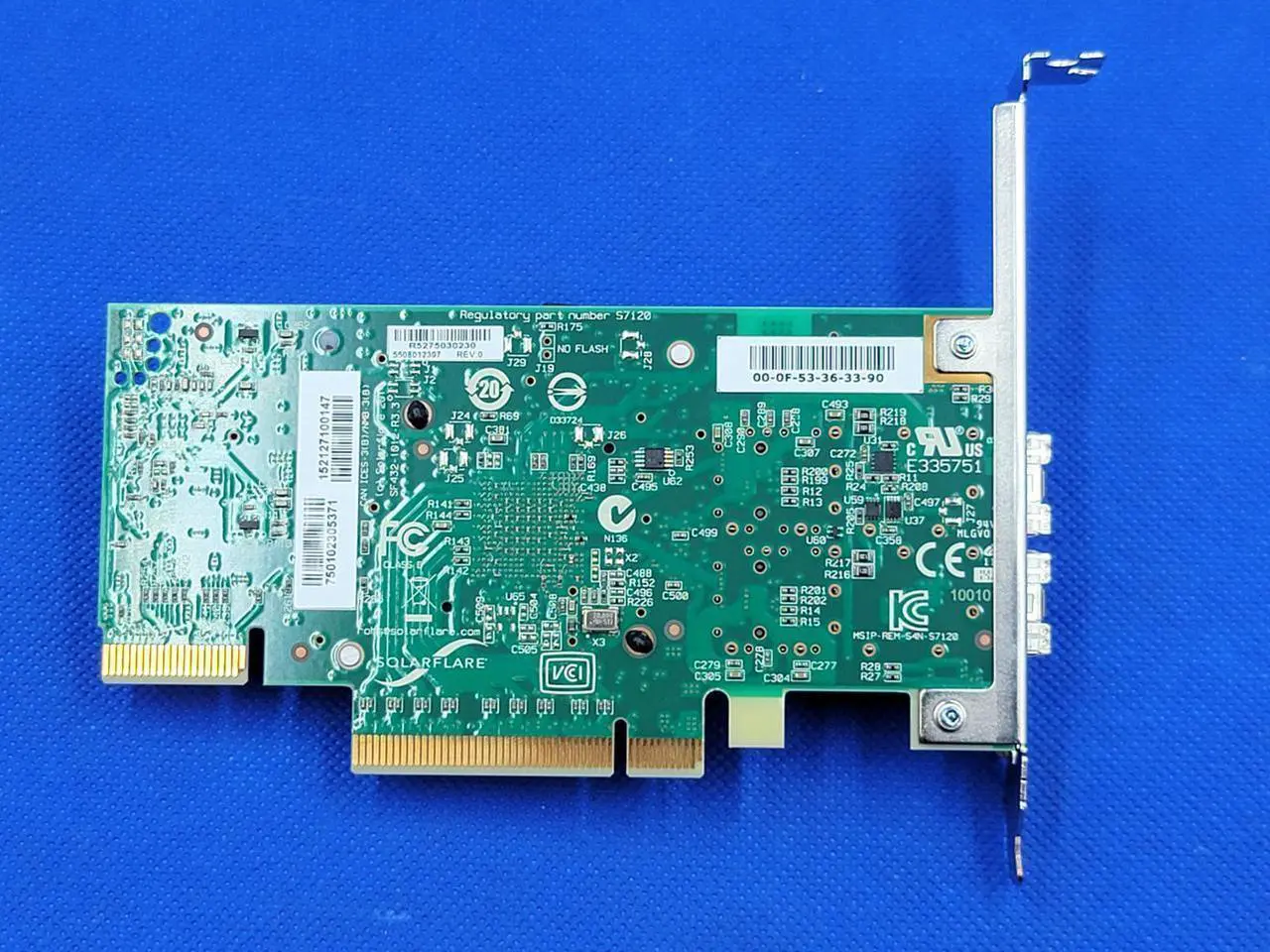 Refurbished: Solarflare SFN7501 S7120 SFC9120 2-Port 10GbE SFP+ PCIe 3. ...