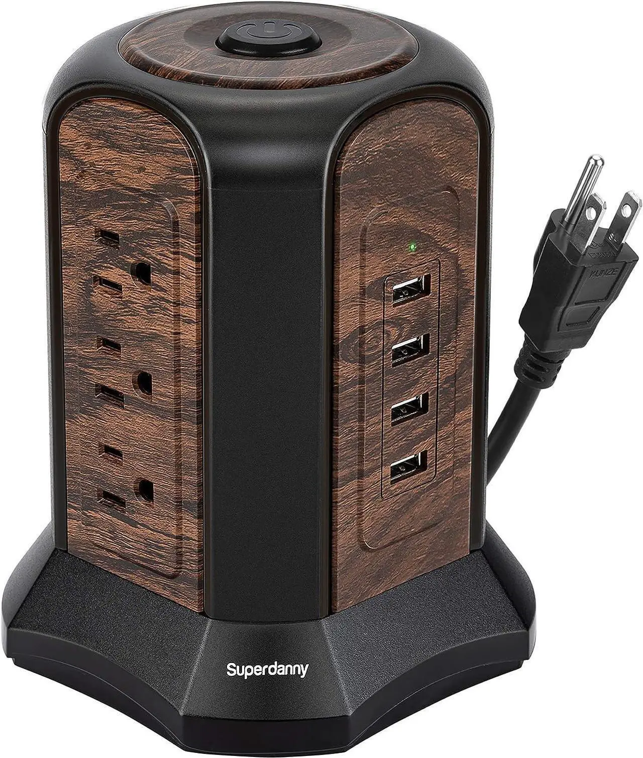 SUPERDANNY Power Strip Tower Surge Protector Desktop Charging Station ...