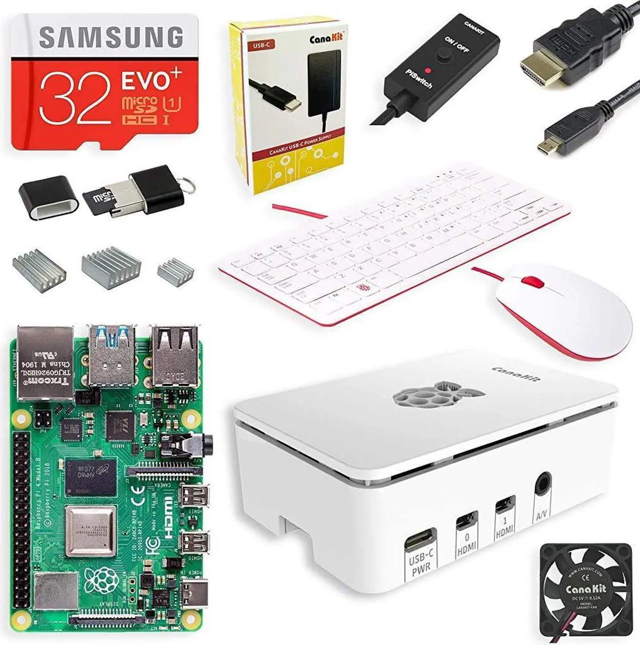 CanaKit Raspberry Pi 4 Complete Desktop Starter Kit (8GB RAM) - Newegg.com