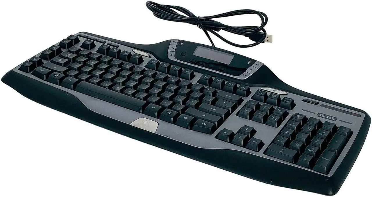 Refurbished: Logitech G15 Gaming USB Wired Backlit Keyboard with LCD ...