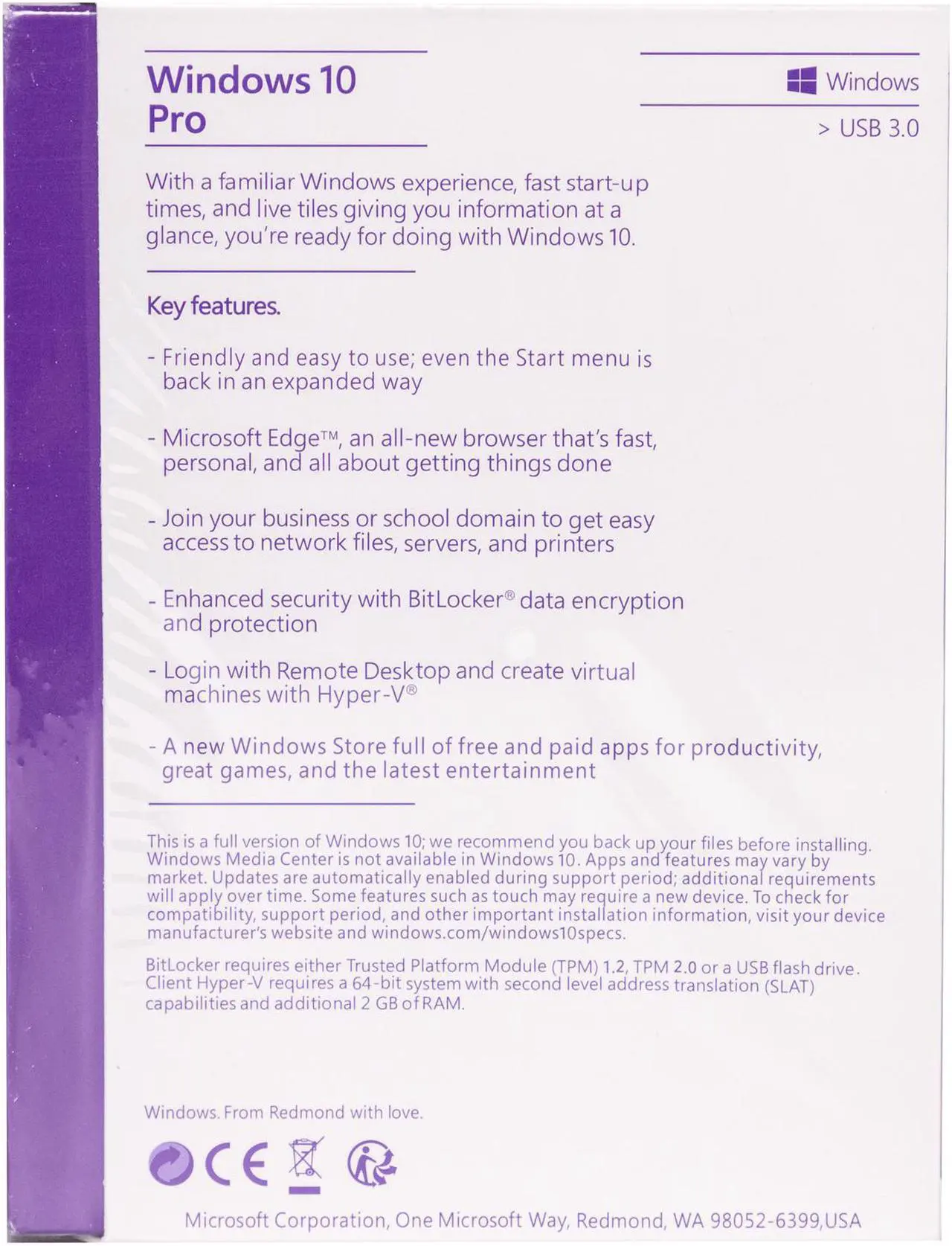 Microsoft Windows Pro 10 64-Bit Eng Single Pack - Newegg.com