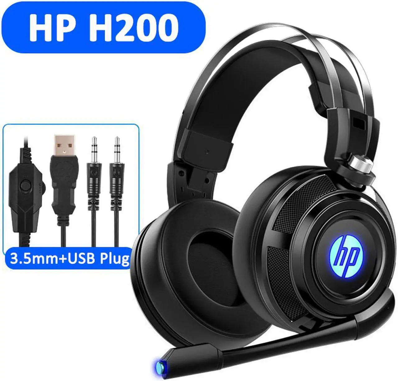 HP H200 Wired Stereo Gaming Headset with mic, for PS4, Xbox One ...