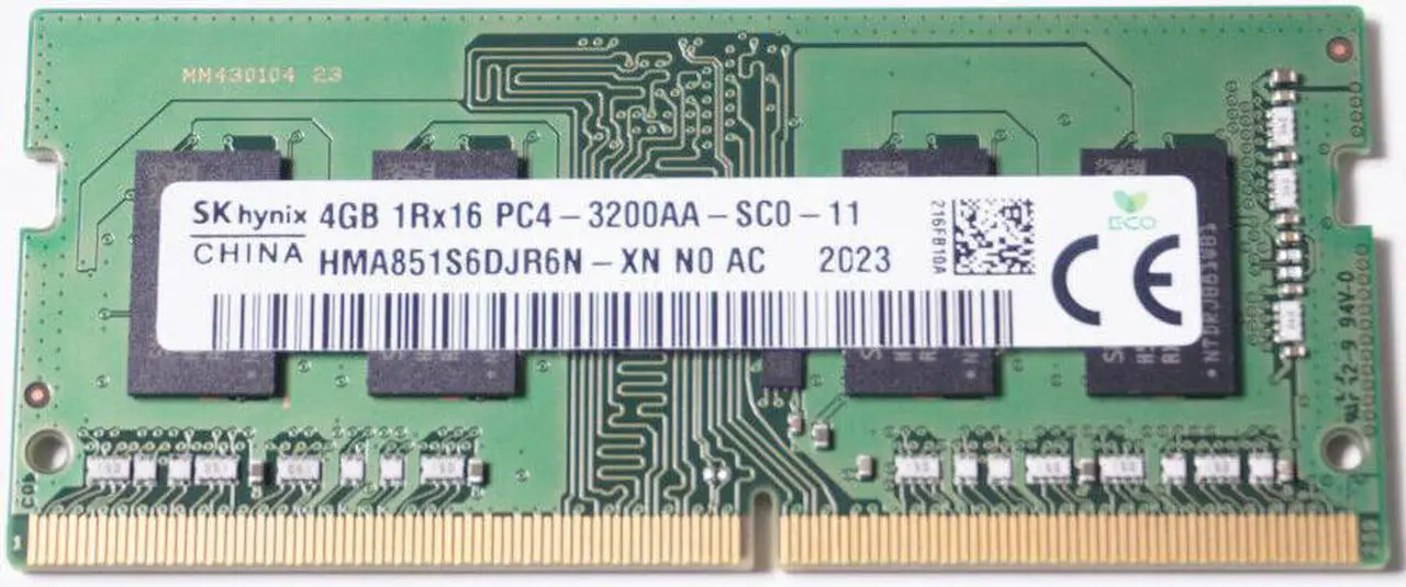 SK Hynix 4GB PC4-3200AA DDR4 3200Mhz SO-DIMM Memory HMA851S6DJR6N-XN ...