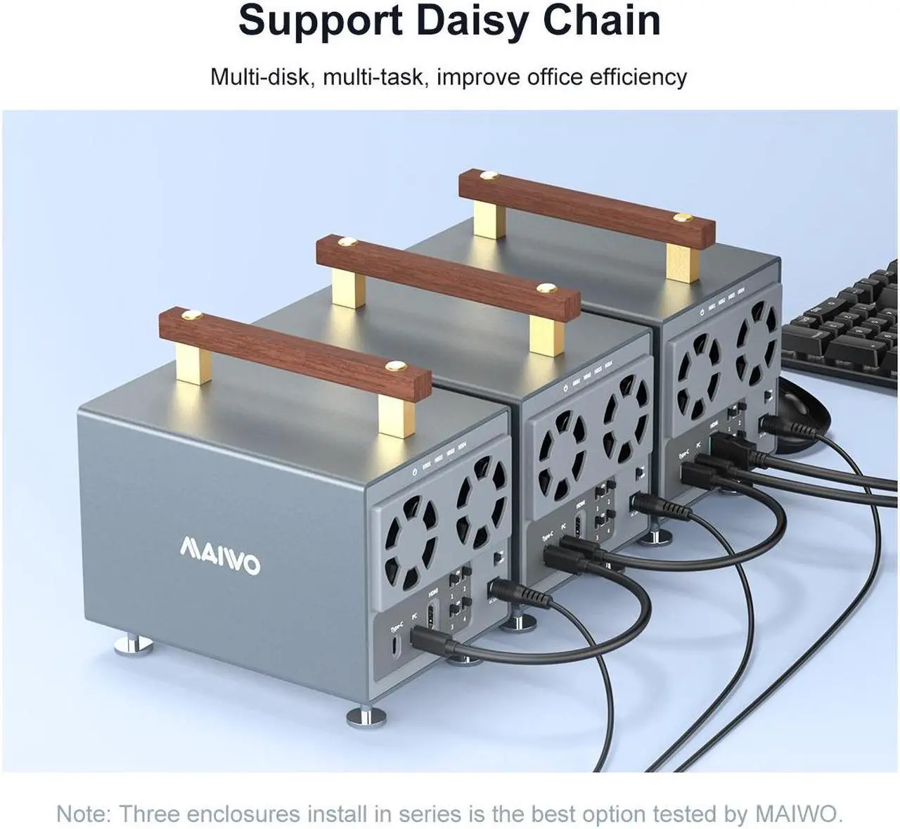 MAIWO 4 Bay 3.5 inch SATA Hard Drive Enclosure with SATA III Chipset ...