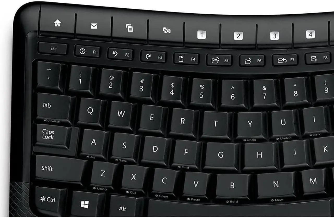 Microsoft Wireless Ergonomic Keyboard and Mouse Combo Desktop 5050 ...