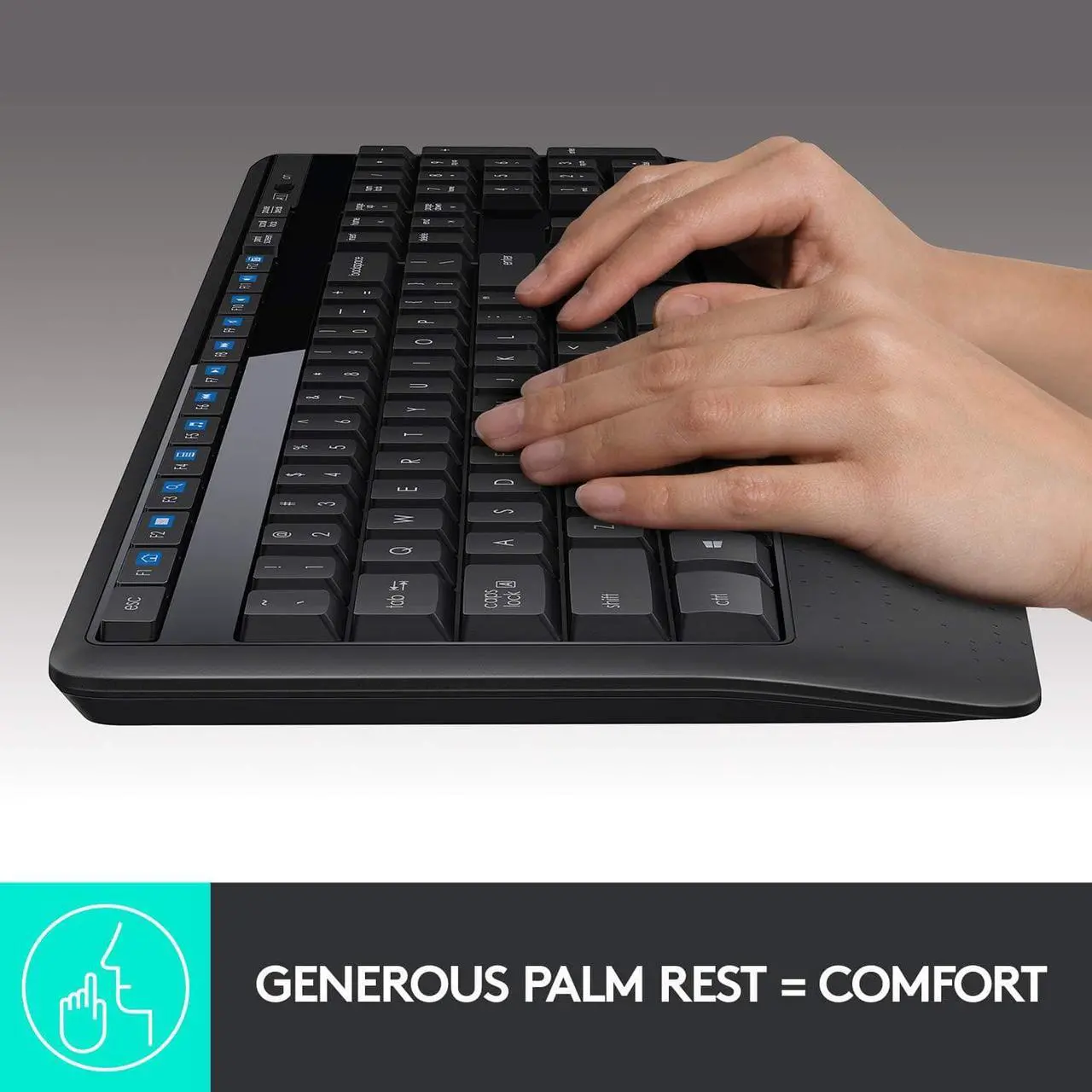 Logitech Wireless Keyboard & Mouse Combo - 12 Function Keys 2.4GHz ...