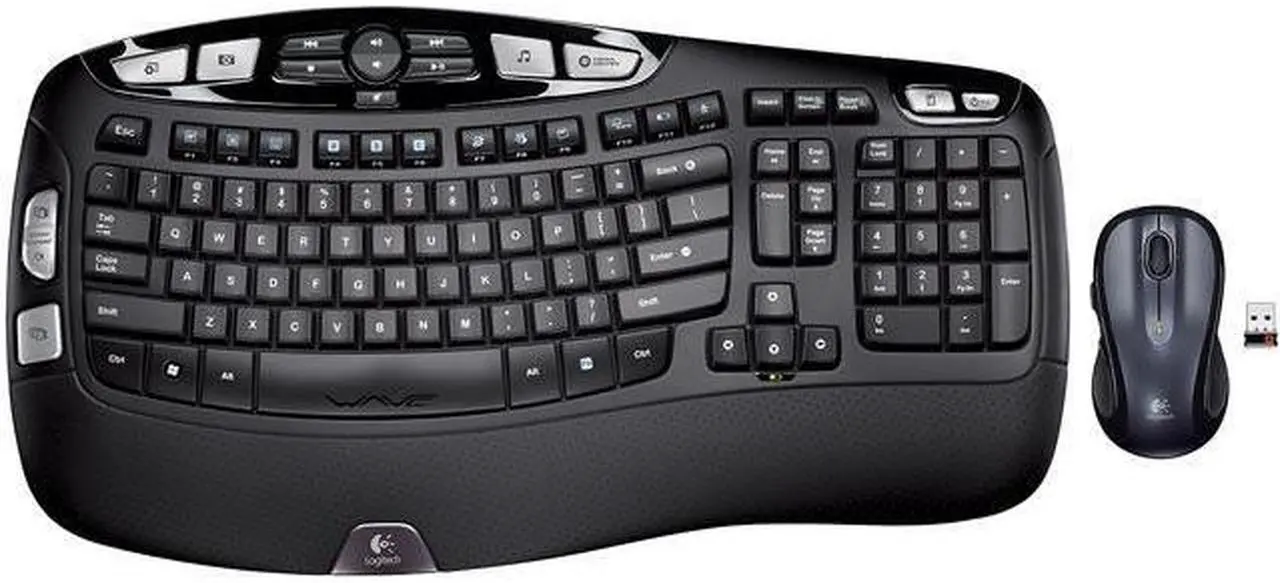 Logitech MK550 Wireless Wave Keyboard and Mouse Combo - Ergonomic Wave ...